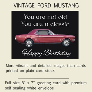 Ford Mustang Birthday Card: Classic Car Lover Gift - Etsy
