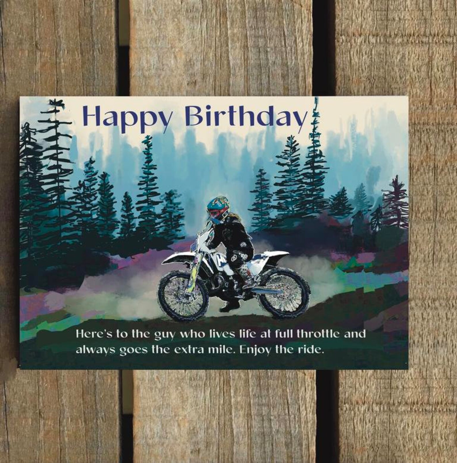 Motorcycle Birthday Card, This Dirt Bike Racing, Motocross, Motorcycle ...