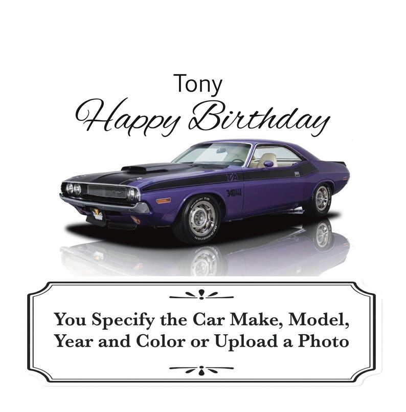 Personalized Car Birthday Card, Customize With Any Make, Model, Year ...