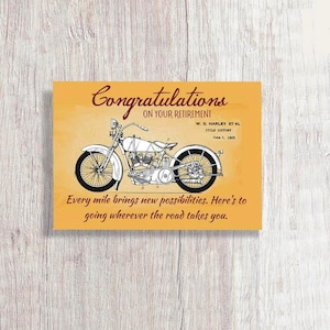 Harley Davidson Retirement Card, Motorcycle Congratulations for ...