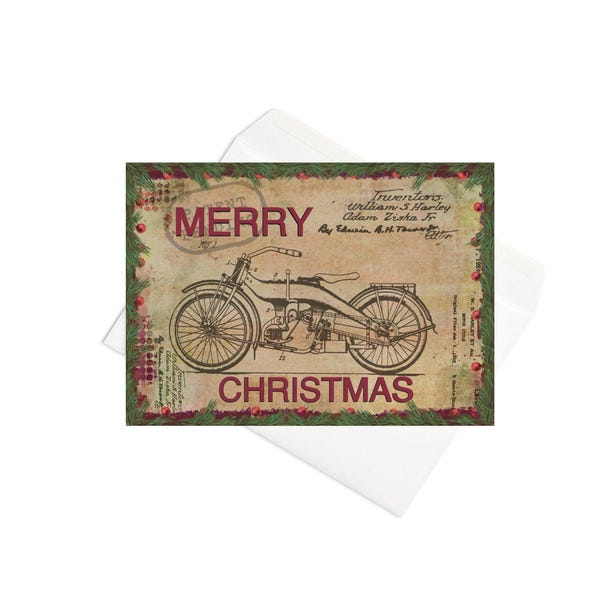 Motorcycle Christmas Cards - Etsy