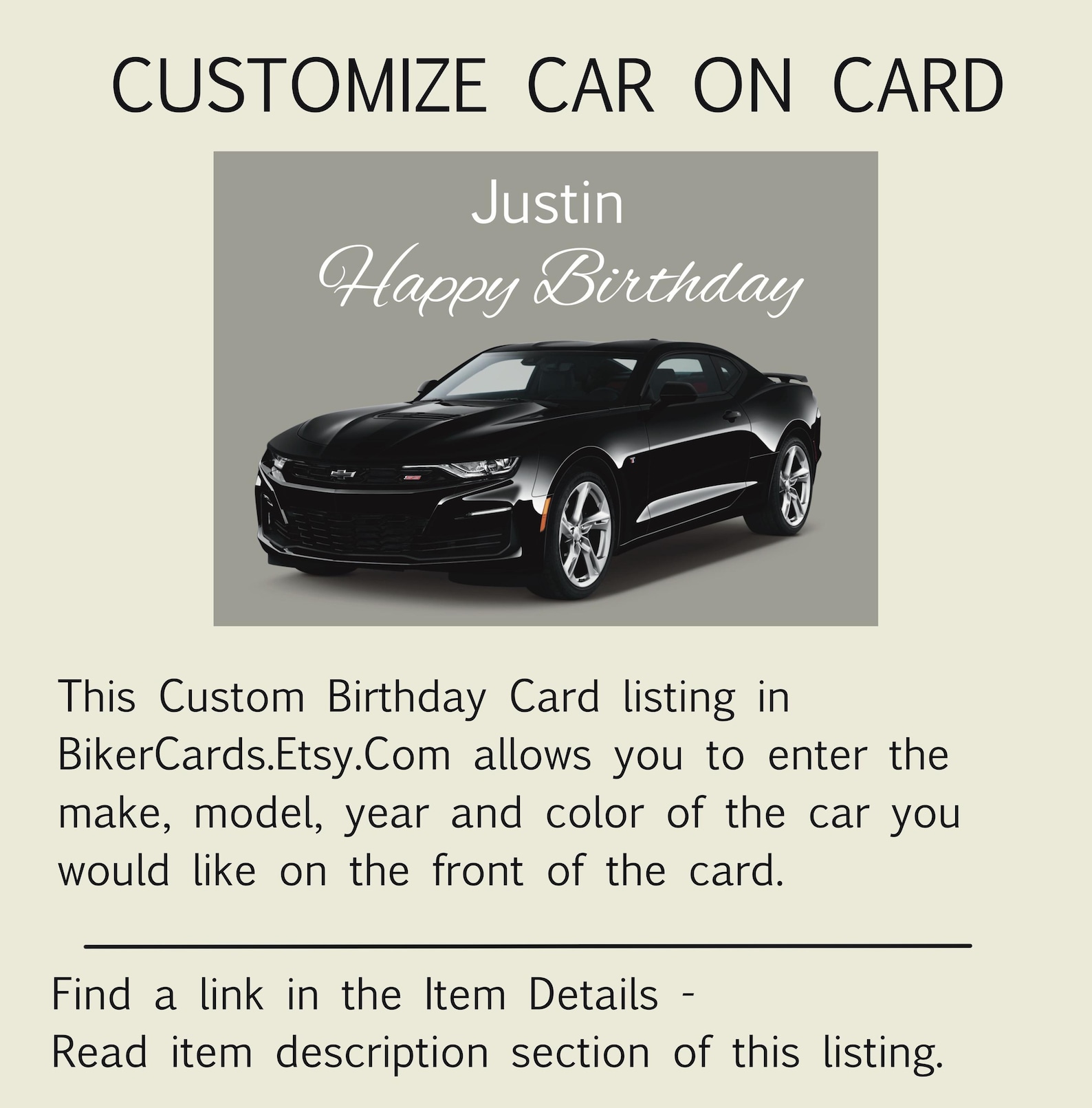 Ford Mustang Birthday Card: Classic Car Lover Gift - Etsy