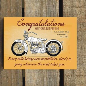 Harley Davidson Retirement Card: Motorcycle Congratulations ...