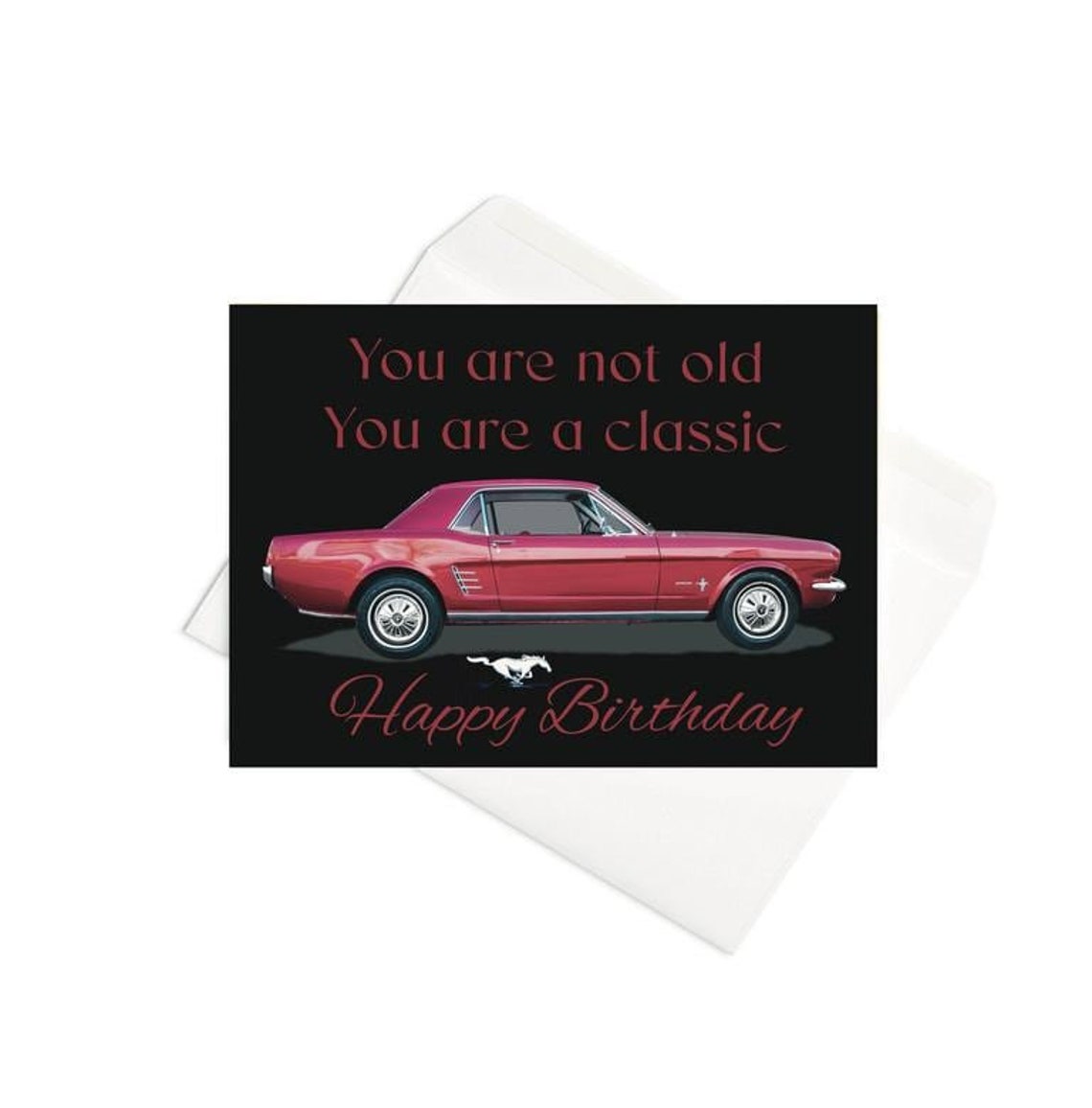 Ford Mustang Birthday Card, Classic Car Card Personalize for Dad ...