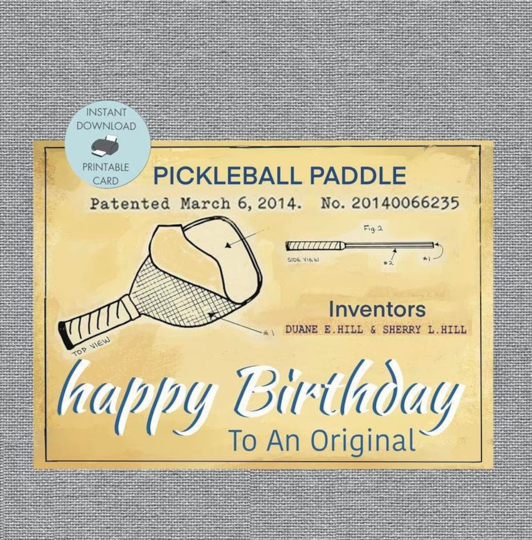 Pickleball Birthday Card, Printable Card for a Pickleball Player ...