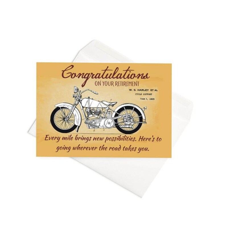Harley Davidson Retirement Card, Motorcycle Congratulations for ...
