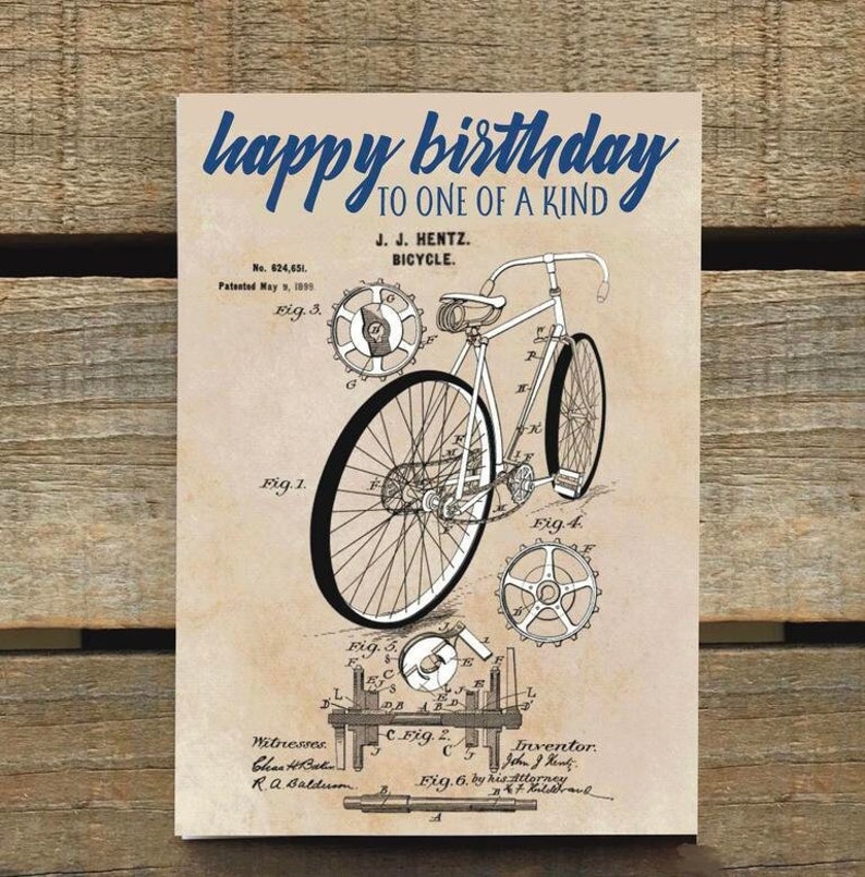 Cycling Birthday Card, Great for Mountain Biking or Bicycling Husband ...