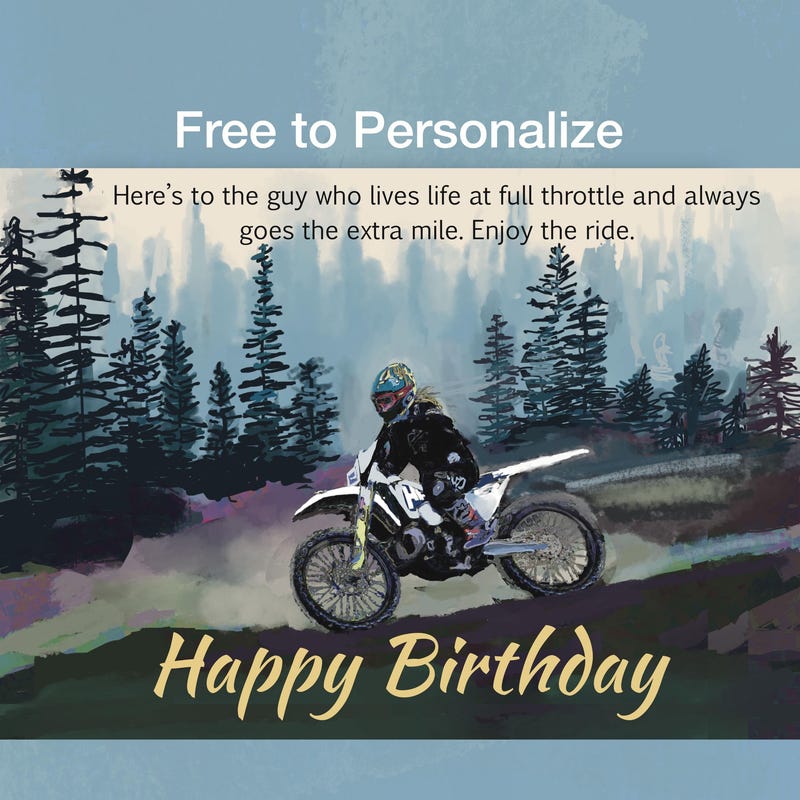 Dirt Racing Birthday Card - Etsy