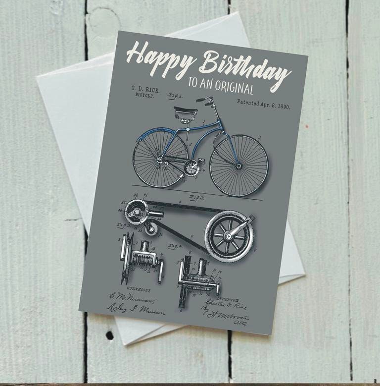Cycling Birthday Card, Great Mountain Biking or Bicycling Birthday Card ...
