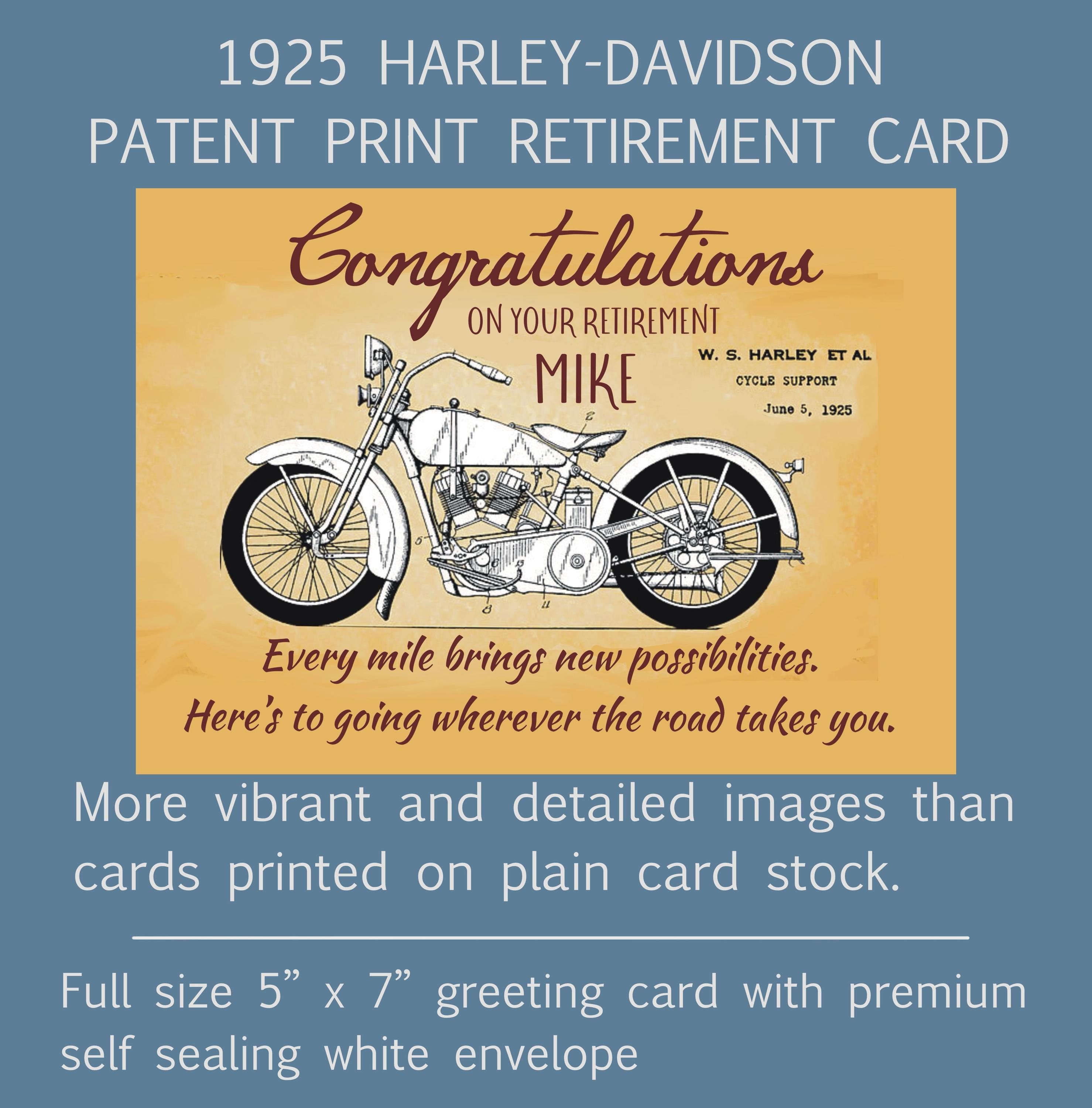 Harley Davidson Retirement Card: Motorcycle Congratulations, Free to ...