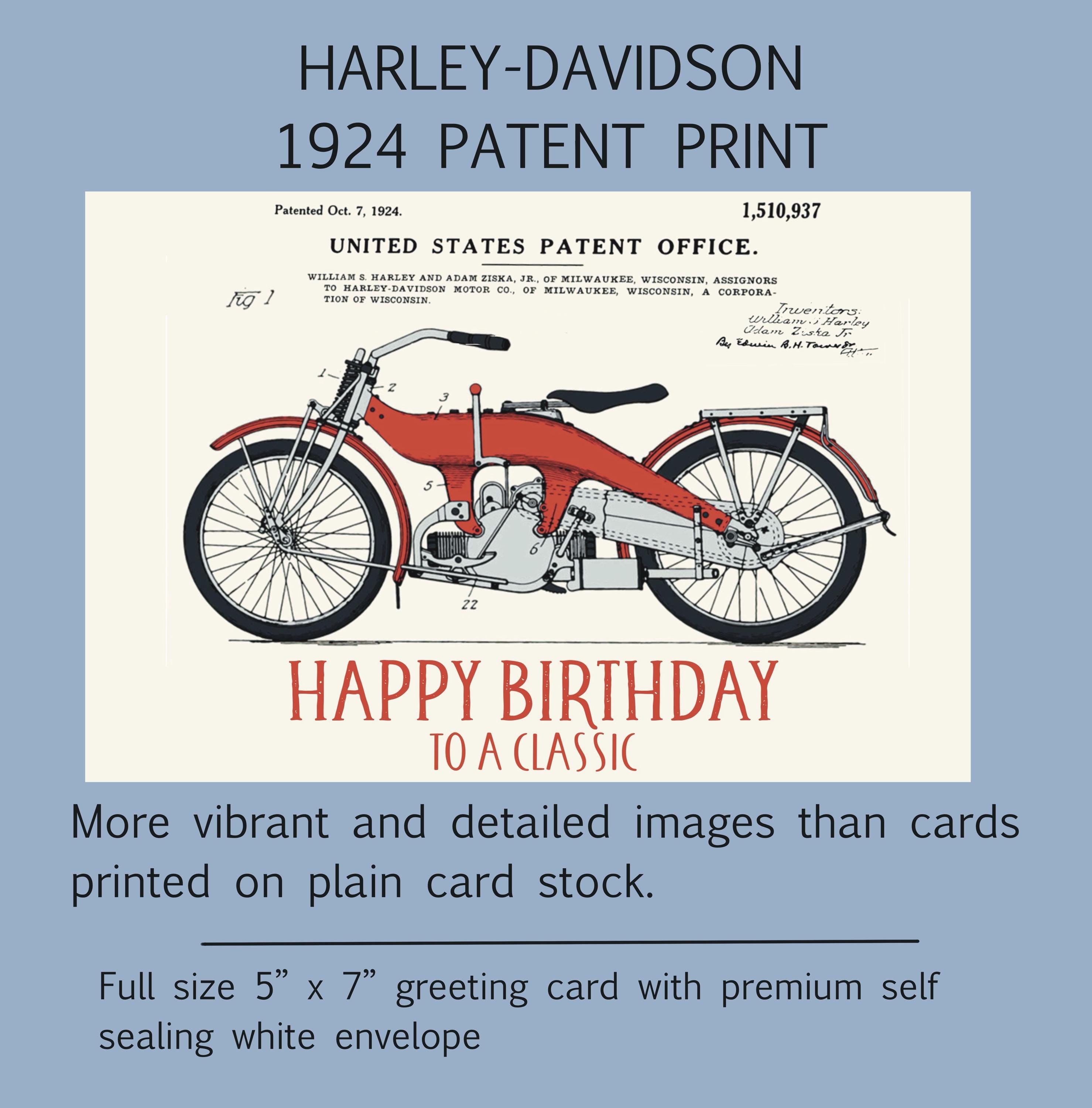 Harley Davidson Birthday Card, Personalize This Motorcycle Card or ...