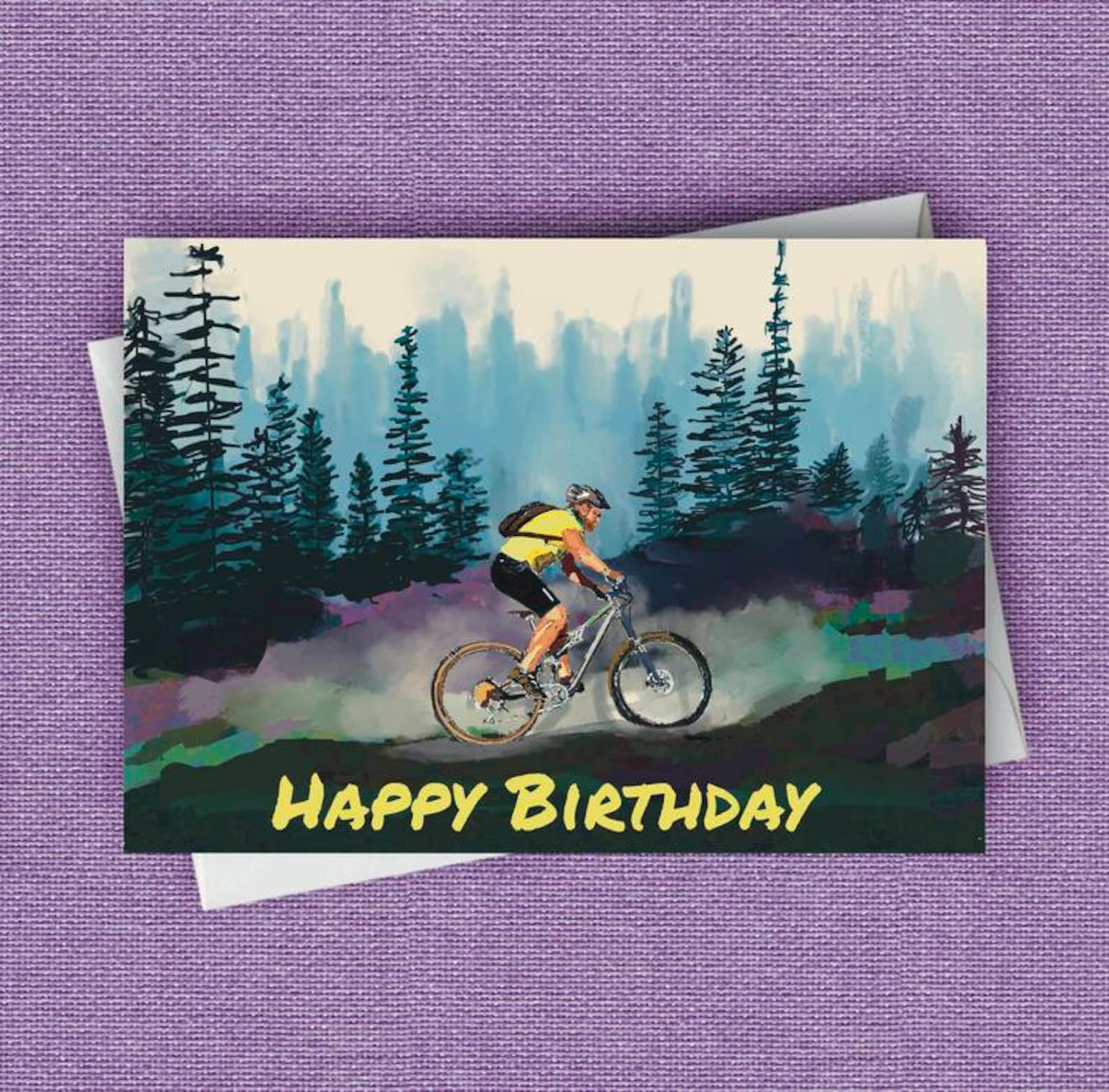 Mountain Bike Birthday Card, This Cycling or Biking Birthday Card is ...