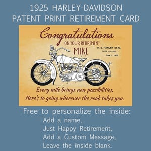 Harley Davidson Retirement Card: Motorcycle Congratulations, Free to ...