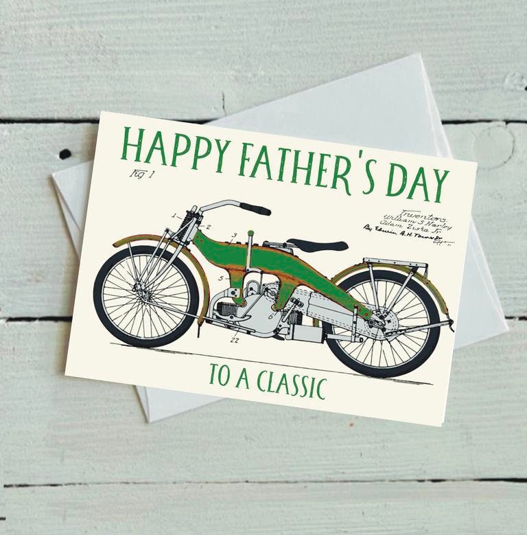 Harley Davidson Fathers Day Card, Motorcycle Card or Biker Card for Dad ...