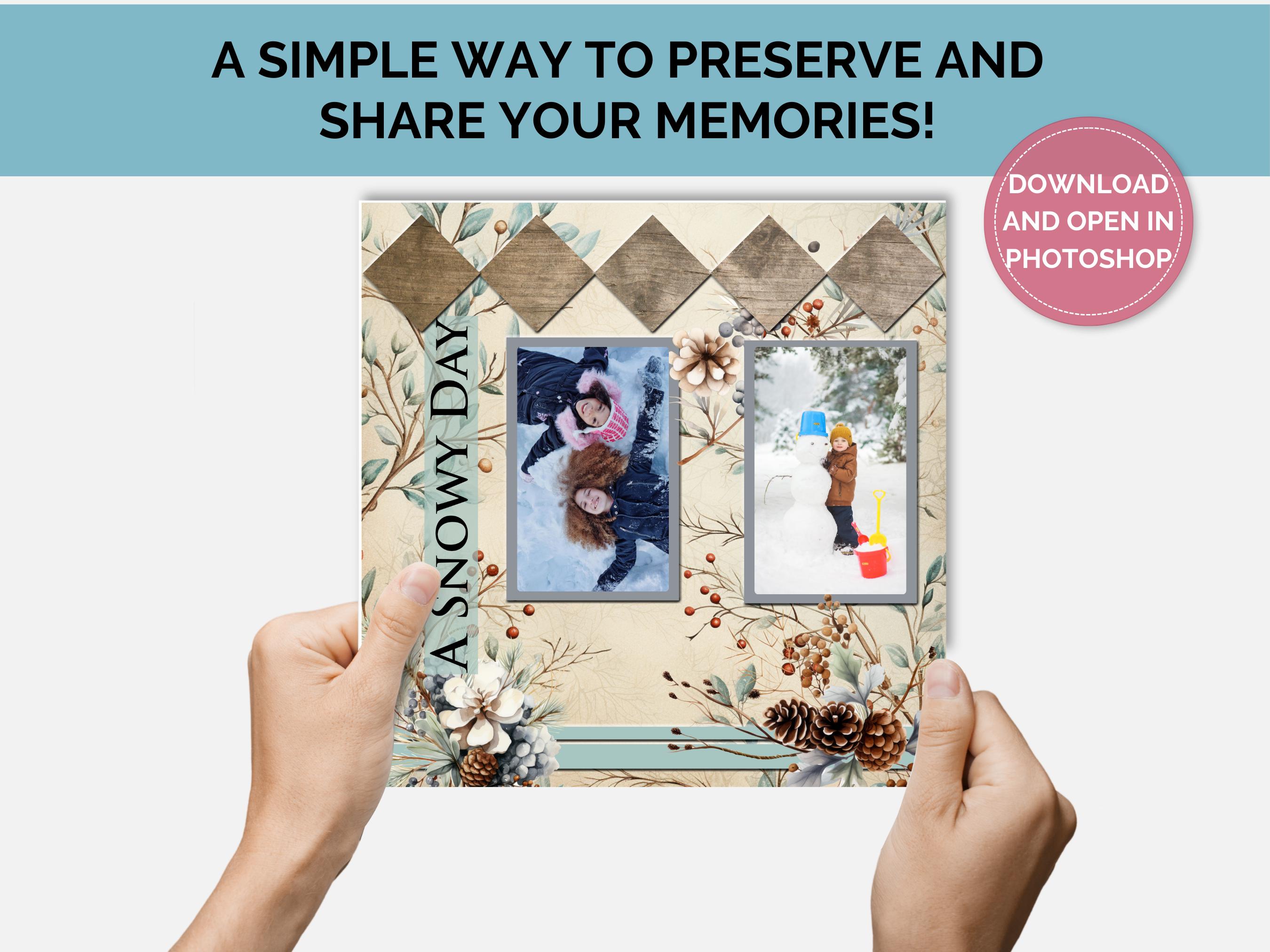 Digital Scrapbooking Pack - 12x12 Inch Layered PSD Templates for Junk ...