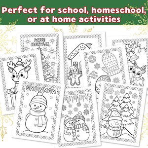 12 Christmas Coloring Pages for Kids, Creative Holiday School Activity ...