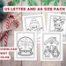 12 Christmas Coloring Pages for Kids, Creative Holiday School Activity ...