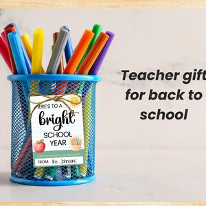 Back to School Printable Gift Tags | Here's to a Bright School Year ...