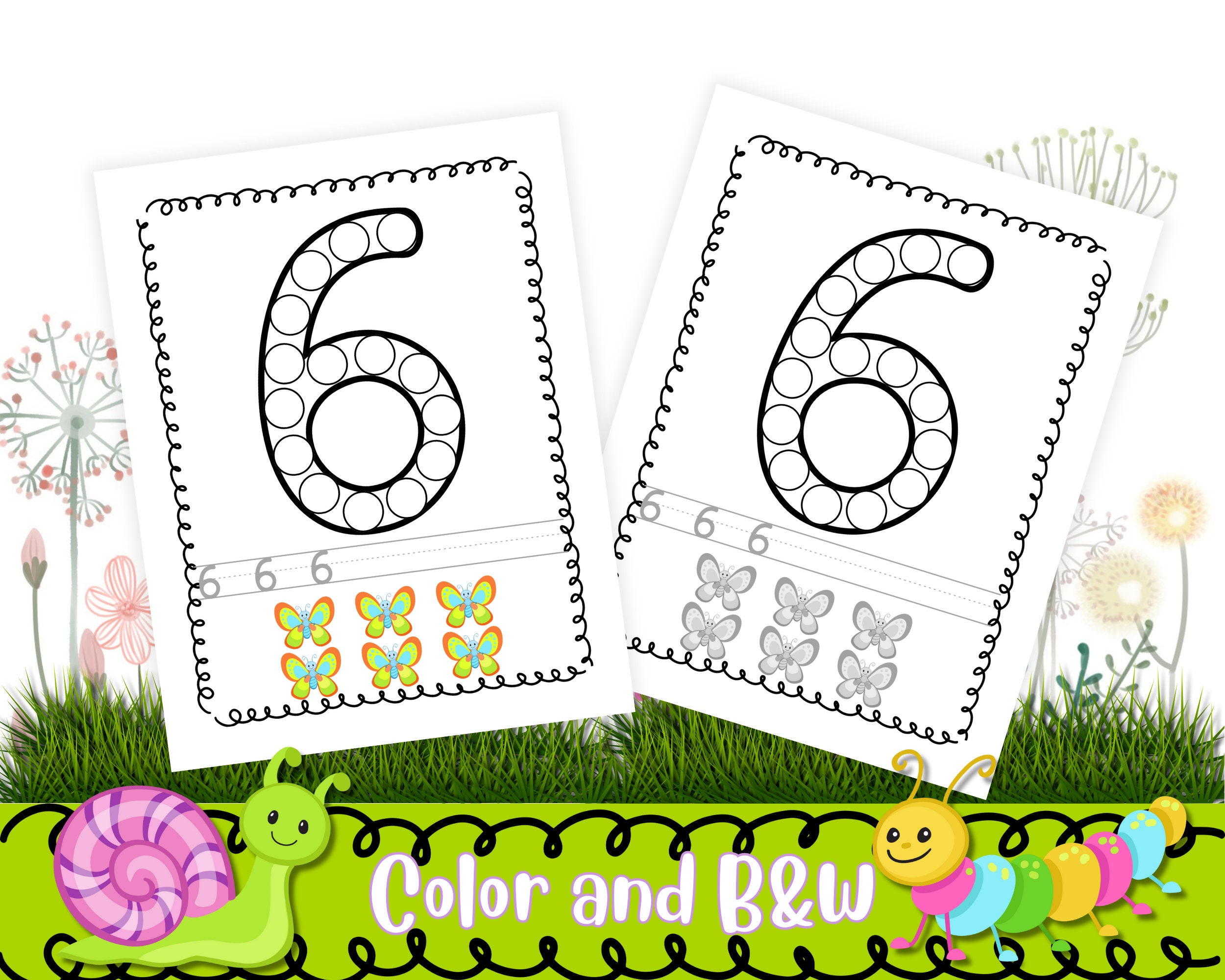 Spring Dot Marker Number Printables – Numerals 1–9 Activities for ...