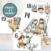 Nativity Scene Advent Calendar Envelopes - 25 Printable Templates for a ...