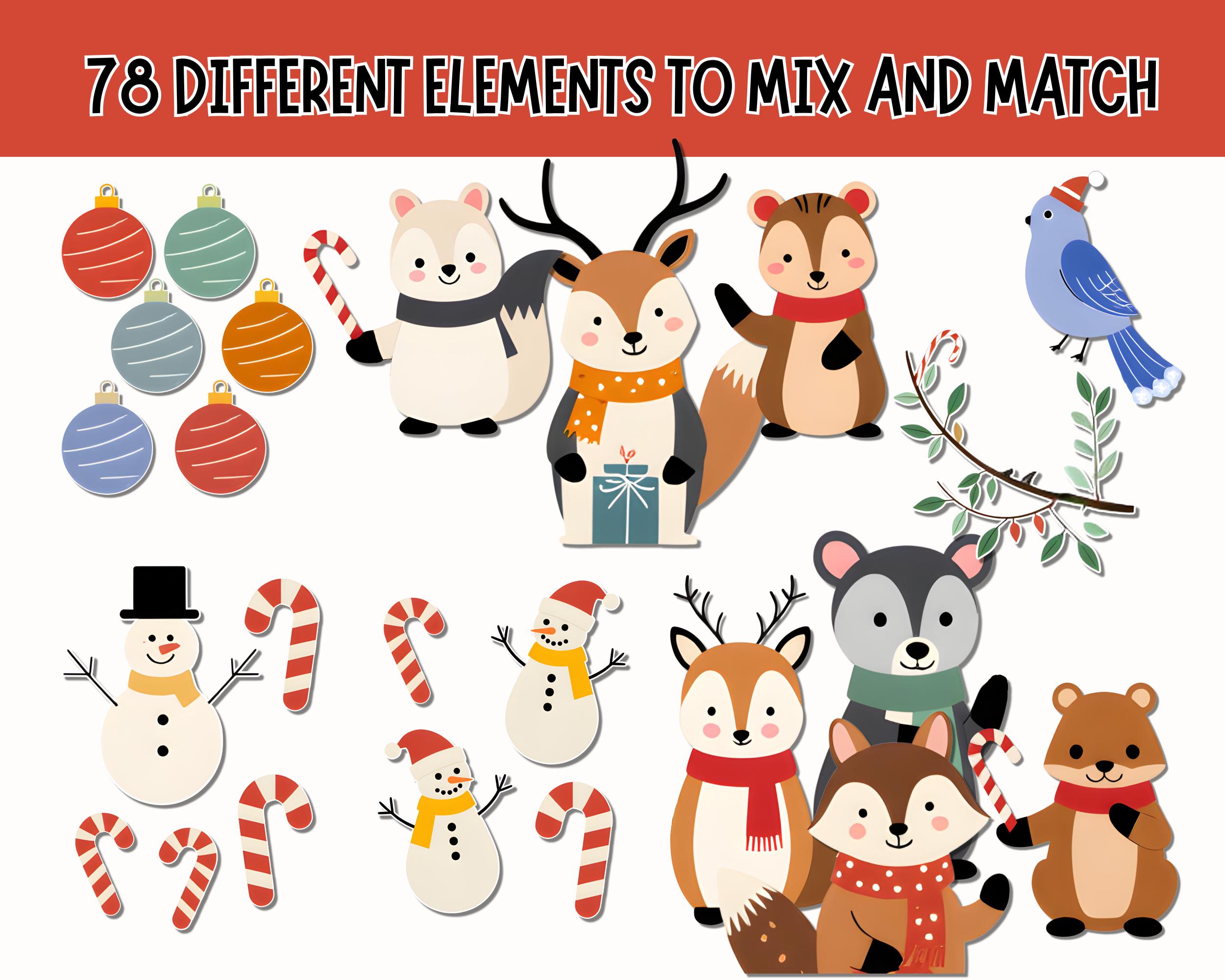 Winter Bulletin Board Kit | Woodland Animals, Christmas Trees ...