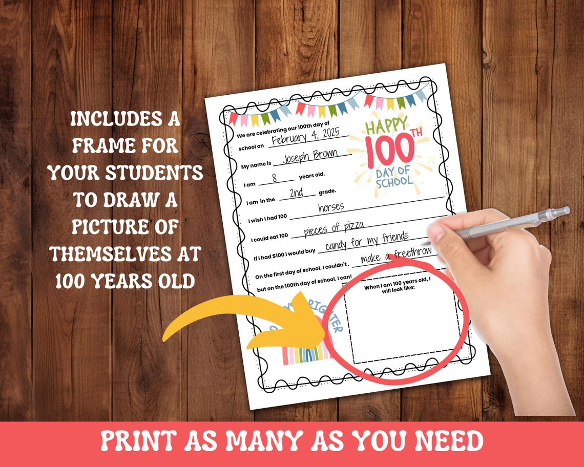 100th Day of School Activities, 100 Day Worksheets, Word Search, 100th ...