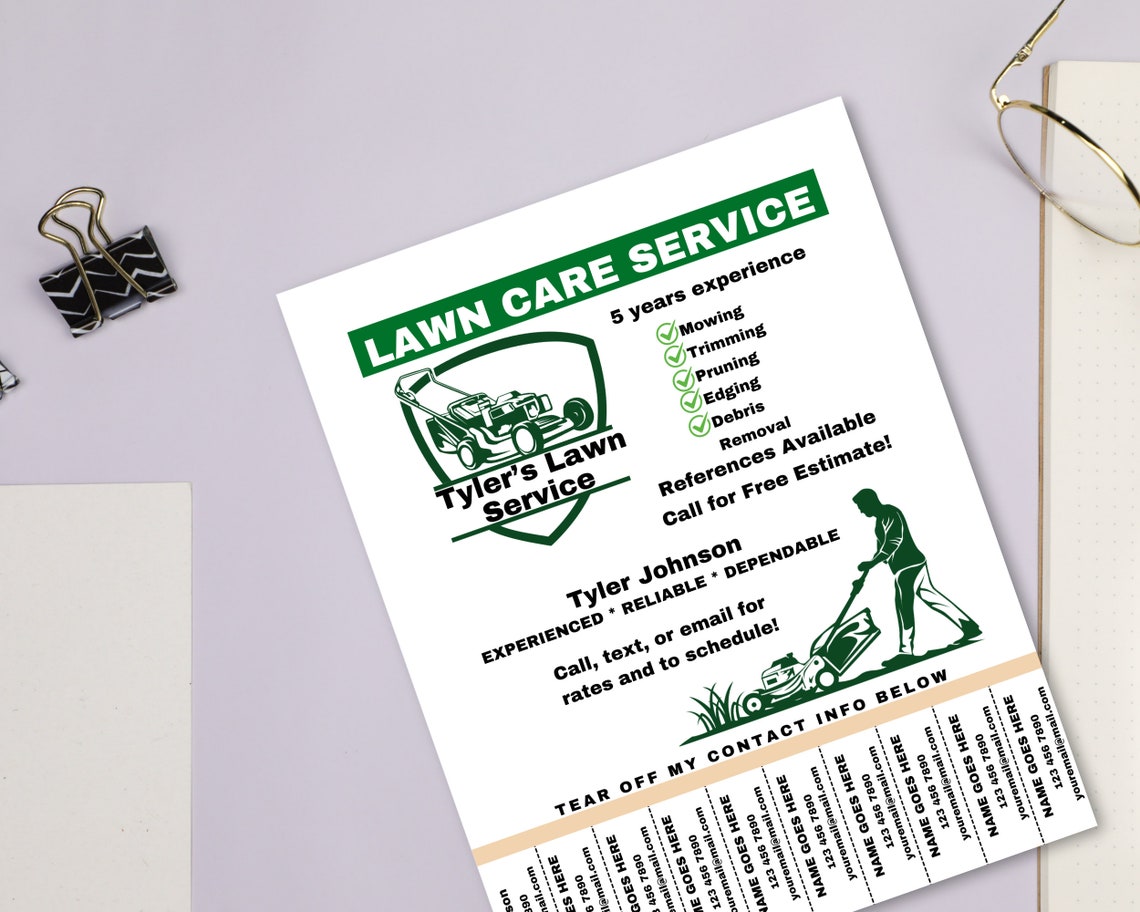 Lawn Care Flyer Template, Landscaping Flyer Canva Template, Yard ...