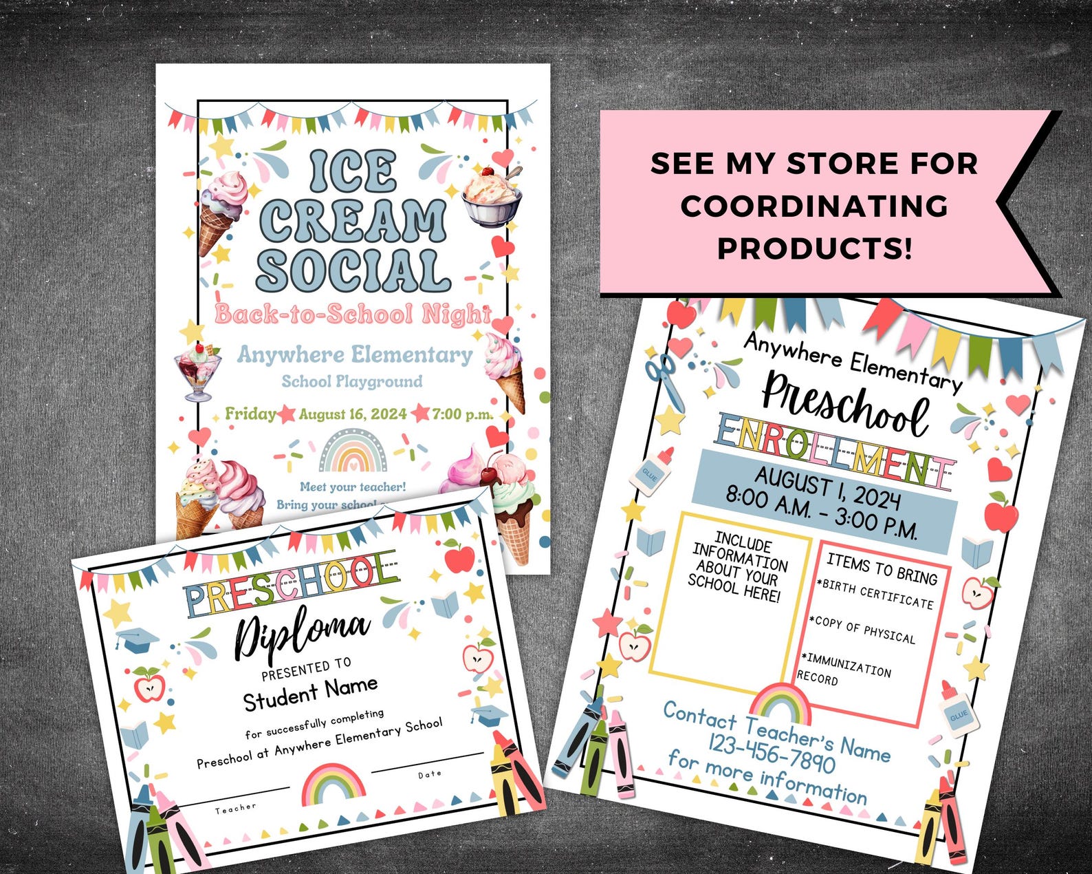 Teacher Appreciation Room Service Door Hanger, Printable Editable ...