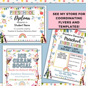 First Day of School Pennant Flag Printable, Printable Back to School ...