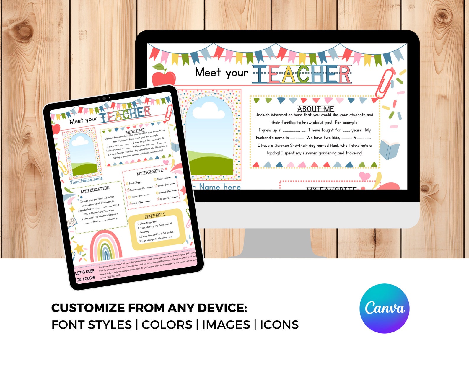 Meet the Teacher EDITABLE Template, Teacher Welcome Letter, Back to ...