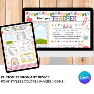 Meet the Teacher EDITABLE Template, Teacher Welcome Letter, Back to ...