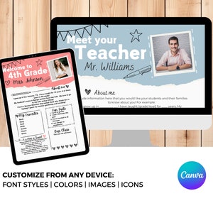 Meet the Teacher EDITABLE Template, Teacher Welcome Letter, Back to ...