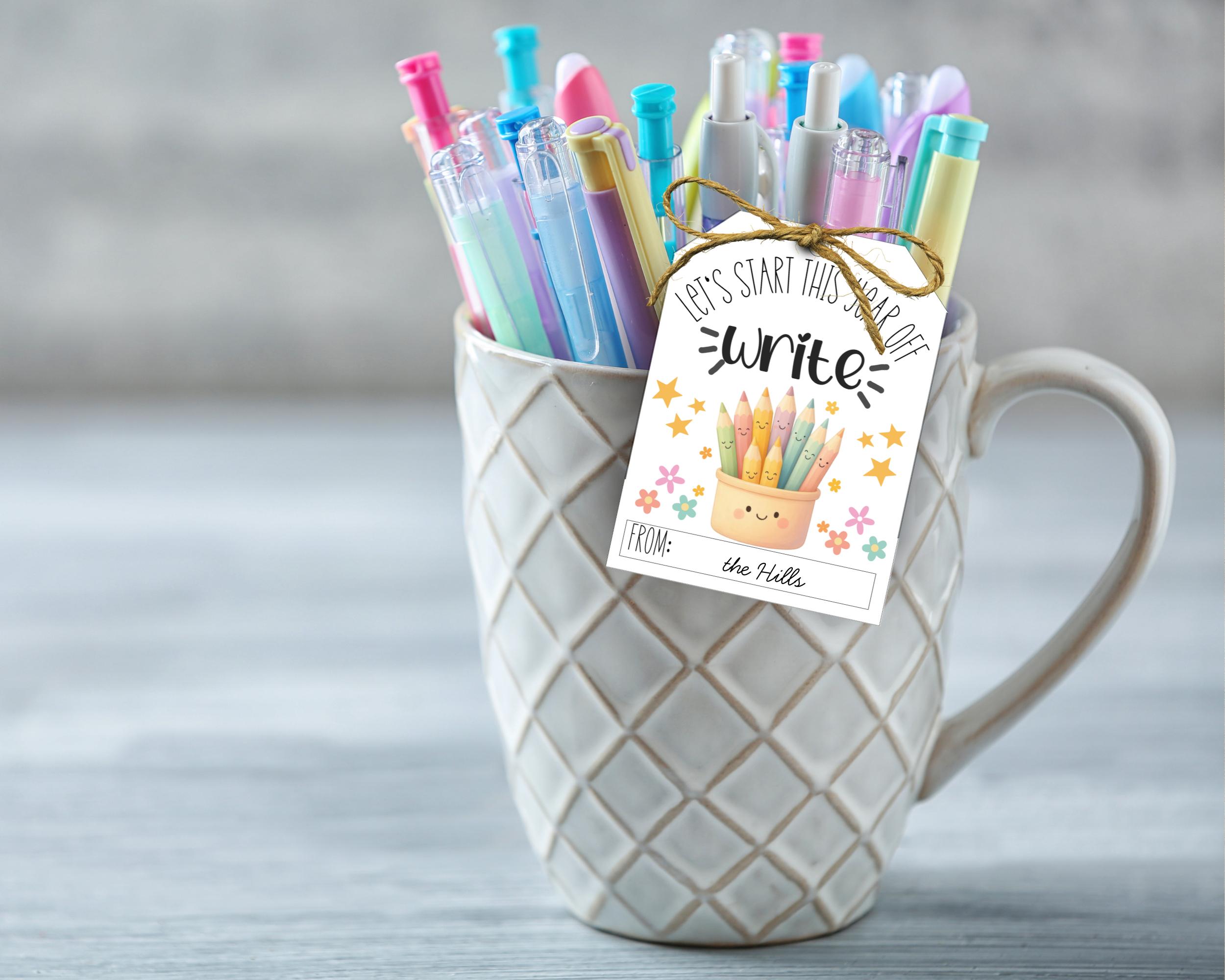 Back to School Printable Gift Tags | Let’s Start This Year off WRITE ...