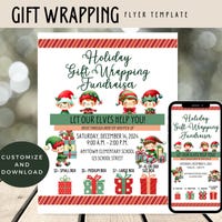 EDITABLE Christmas Gift Wrap Fundraiser Flyer | Gift Wrap Fundraiser ...