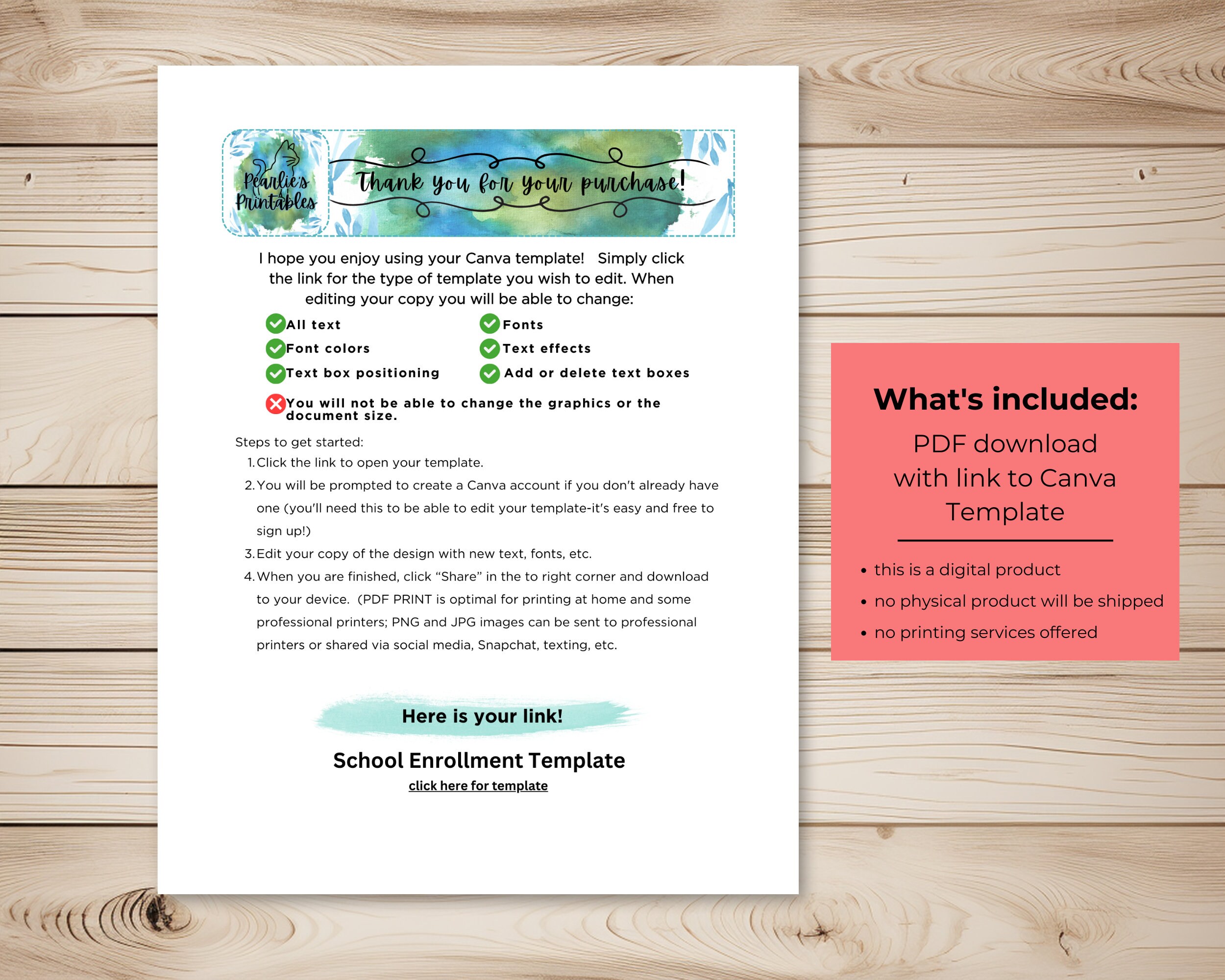 Customizable School Enrollment Flyer | Editable Canva Template ...