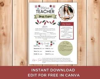Editable Meet the Teacher Template, Back to School Welcome Letter ...