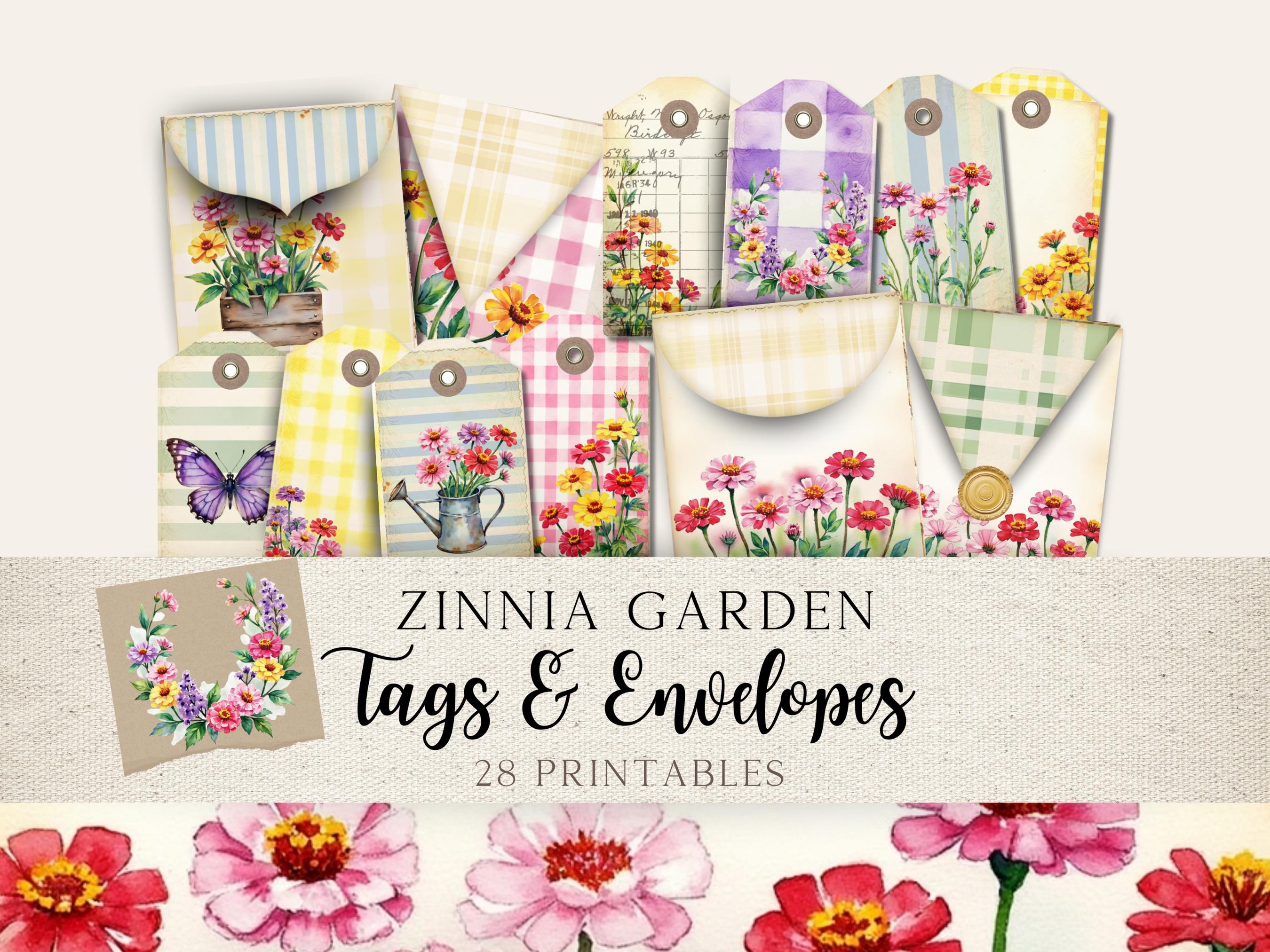 Zinnia Garden Junk Journal MEGA Bundle – 277 Pieces | Printable ...