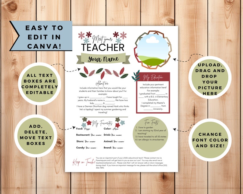 Meet the Teacher EDITABLE Template, Boho Teacher Welcome Letter, Back ...