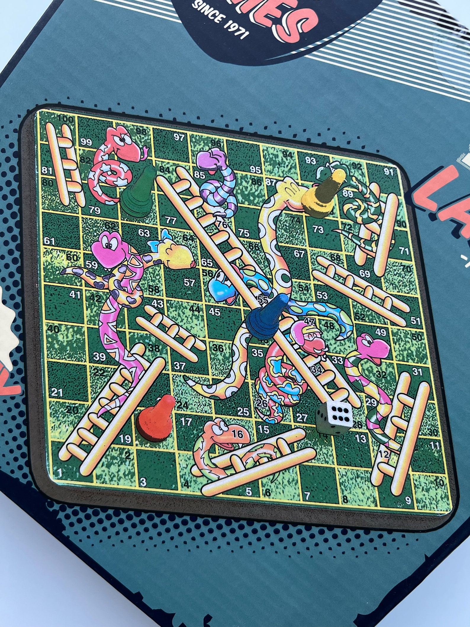 Retro Wooden Snakes and Ladders Game - Etsy