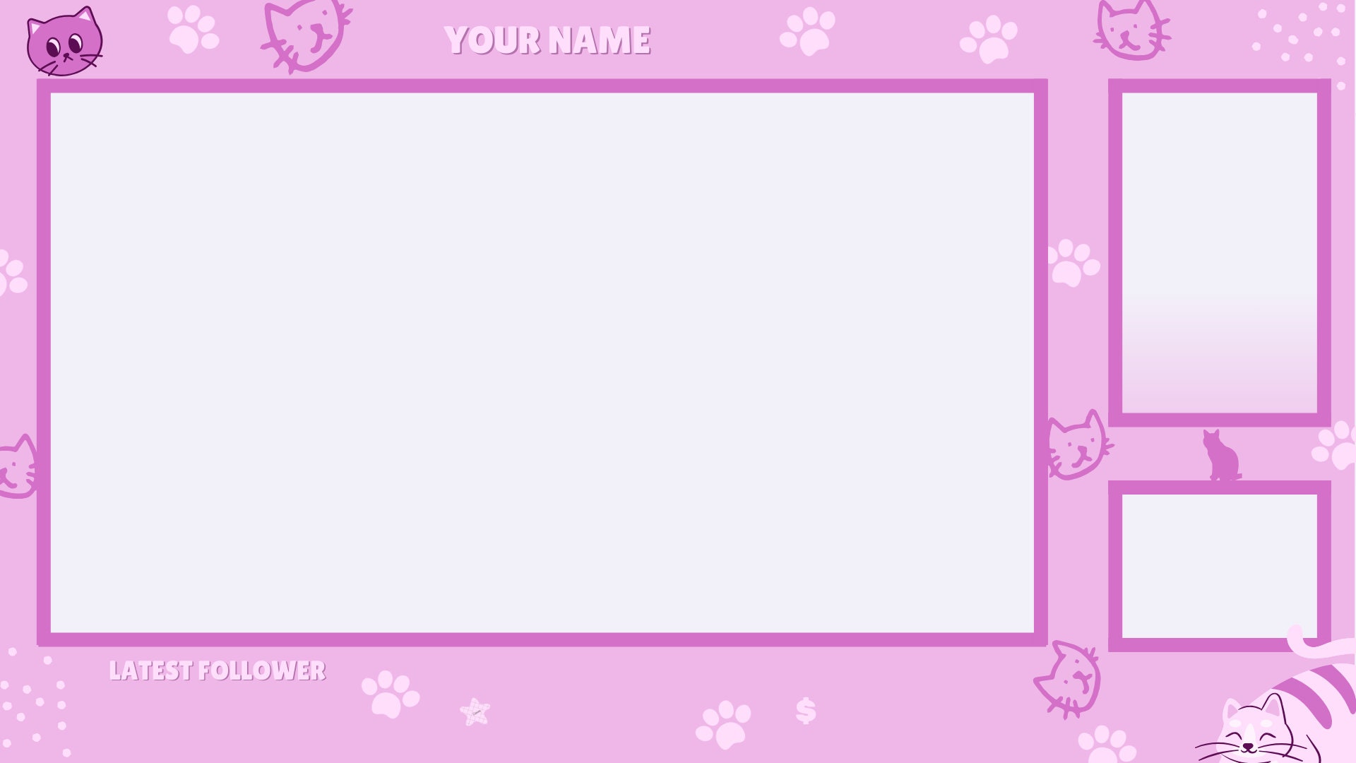 Cat Themed Twitch Overlay - Etsy