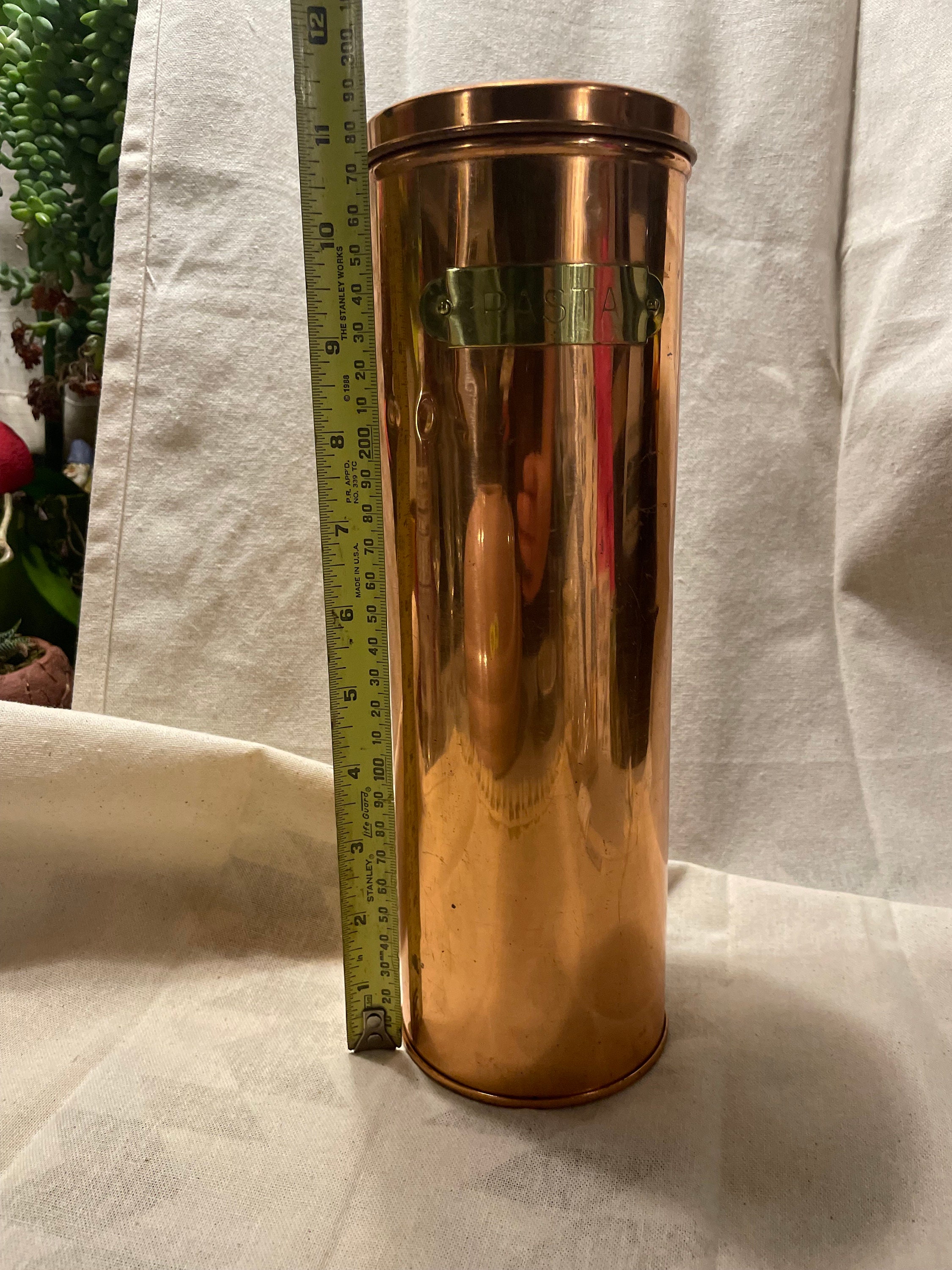 Vintage Copper Pasta Container - Etsy