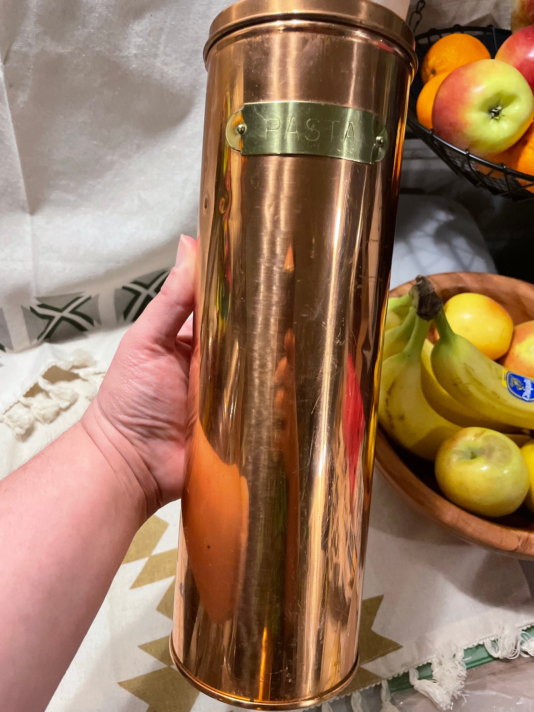 Vintage Copper Pasta Container - Etsy
