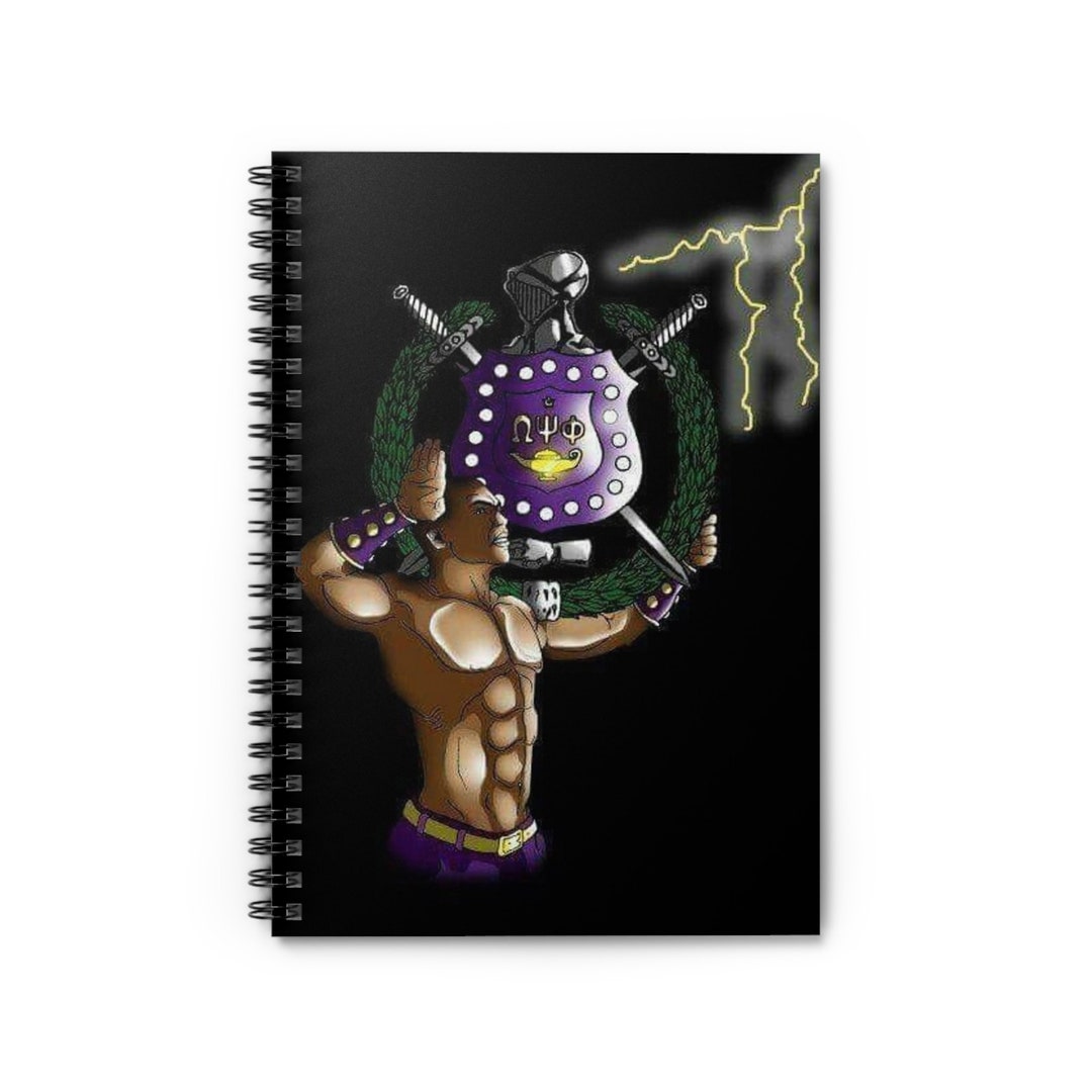 Omega Psi Phi Spiral Notebook Ruled Line - Etsy