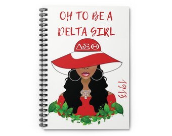 Personalized Soror & Chapter 1913 Red Cover Hardcover Journal Matte DST ...