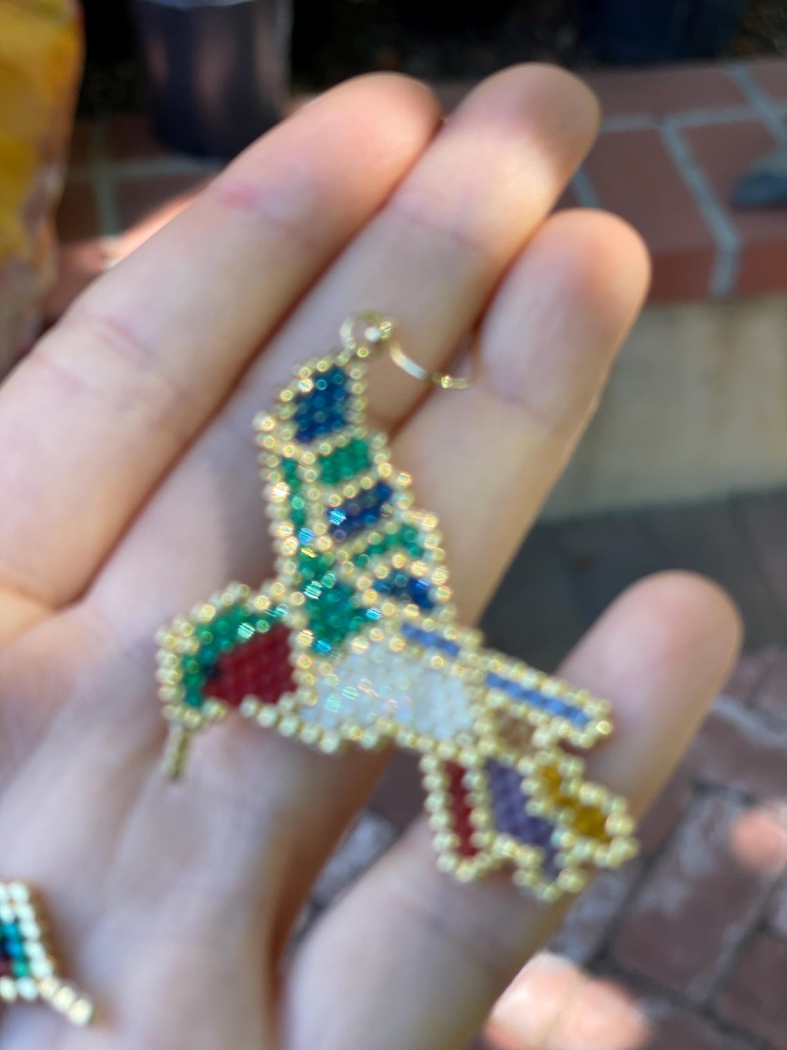 Hummingbird Brick Stitch Beading Pattern – Miyuki Delica 11/0 Beadwork ...