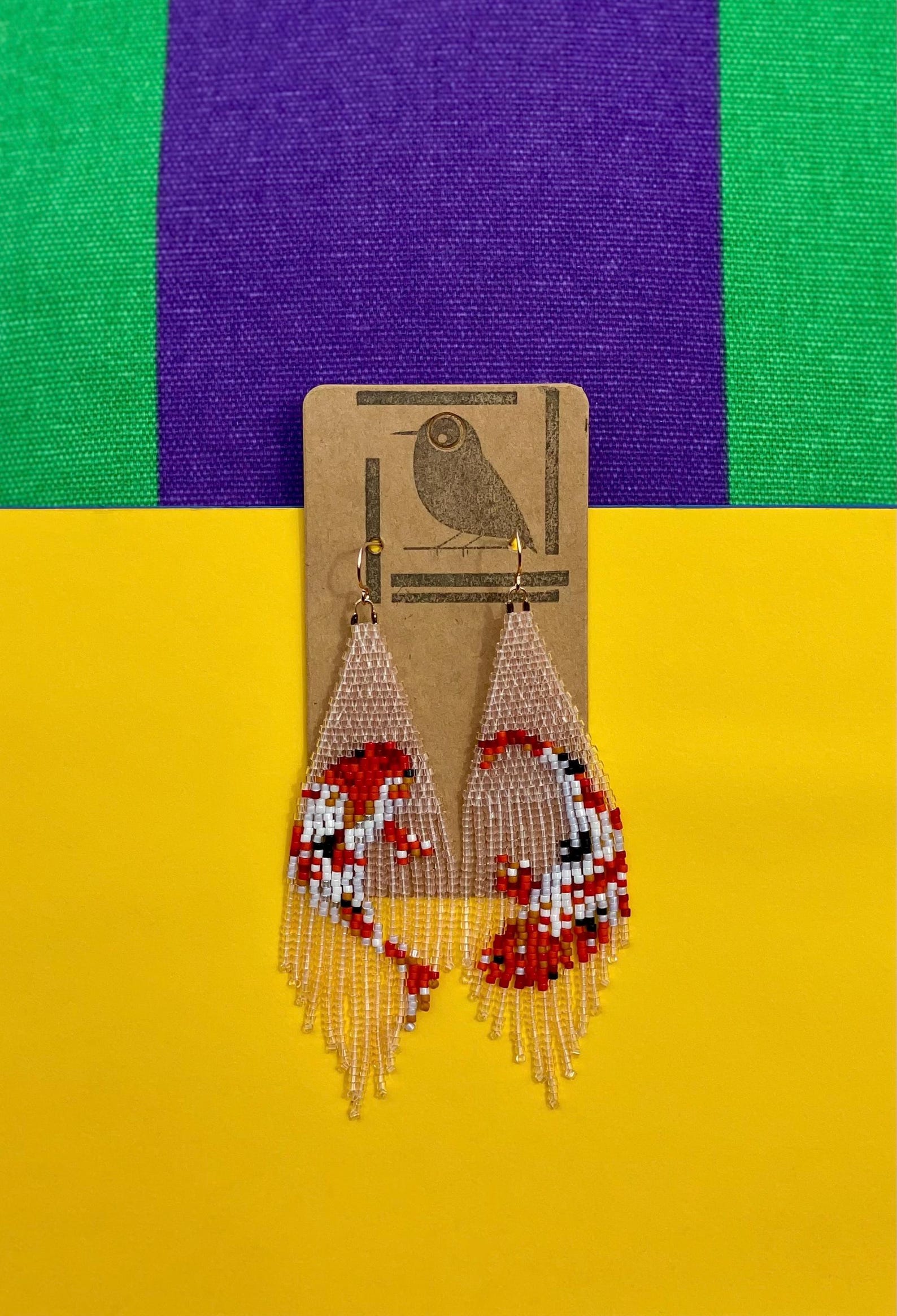 Koi Fish Beaded Earring Pattern: DIY Stitch Beading Tutorial (PDF) - Etsy