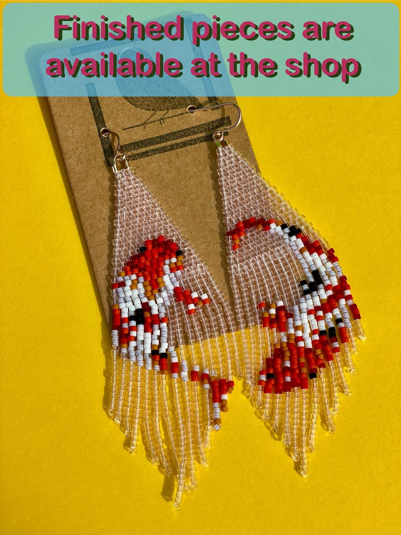 Koi Fish Beaded Earring Pattern: DIY Stitch Beading Tutorial (PDF) - Etsy