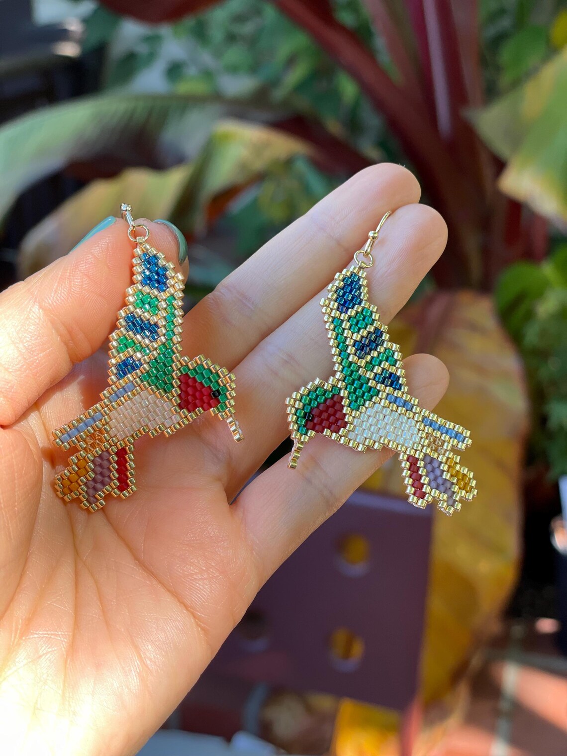 Hummingbird Brick Stitch Beading Pattern – Miyuki Delica 11/0 Beadwork ...