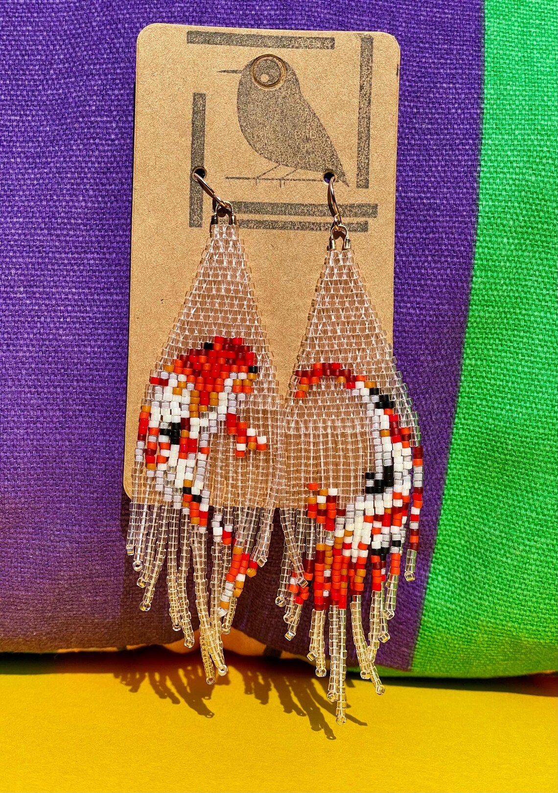 Koi Fish Beaded Earring Pattern: DIY Stitch Beading Tutorial (PDF) - Etsy