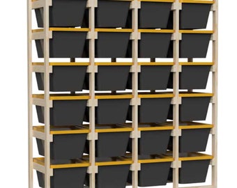 DIY Tote Rack Plans for the Greenmade 27-gallon Bins Sold by Costco 4 ...